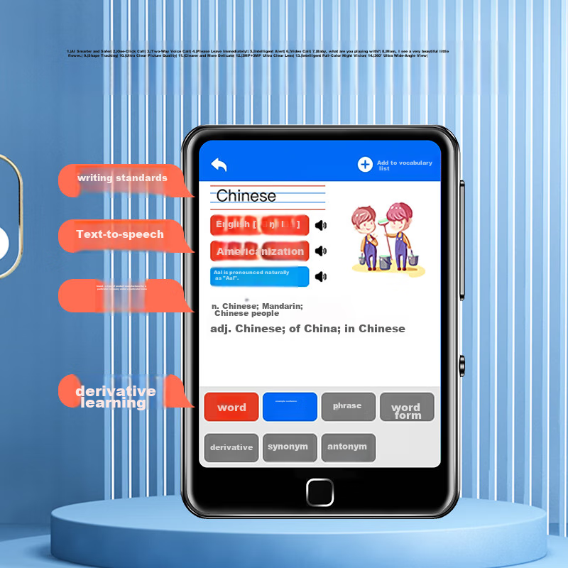 Newman A23 16GB MP3/MP4 Player, Lossless Music Portable Player, 2.4-Inch Bluetooth 5.3, Dictionary, E-Book, Voice Recorder, Student Listening And Repeater, Alarm Clock, Black