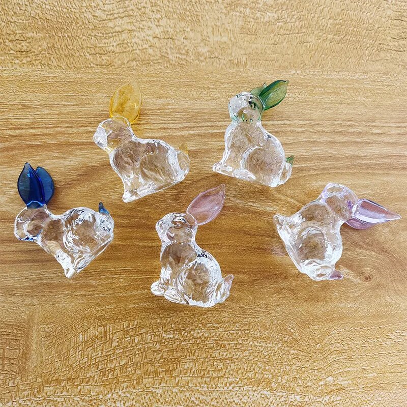 Желтая хрустальная статуэтка кролика amber — фото 1