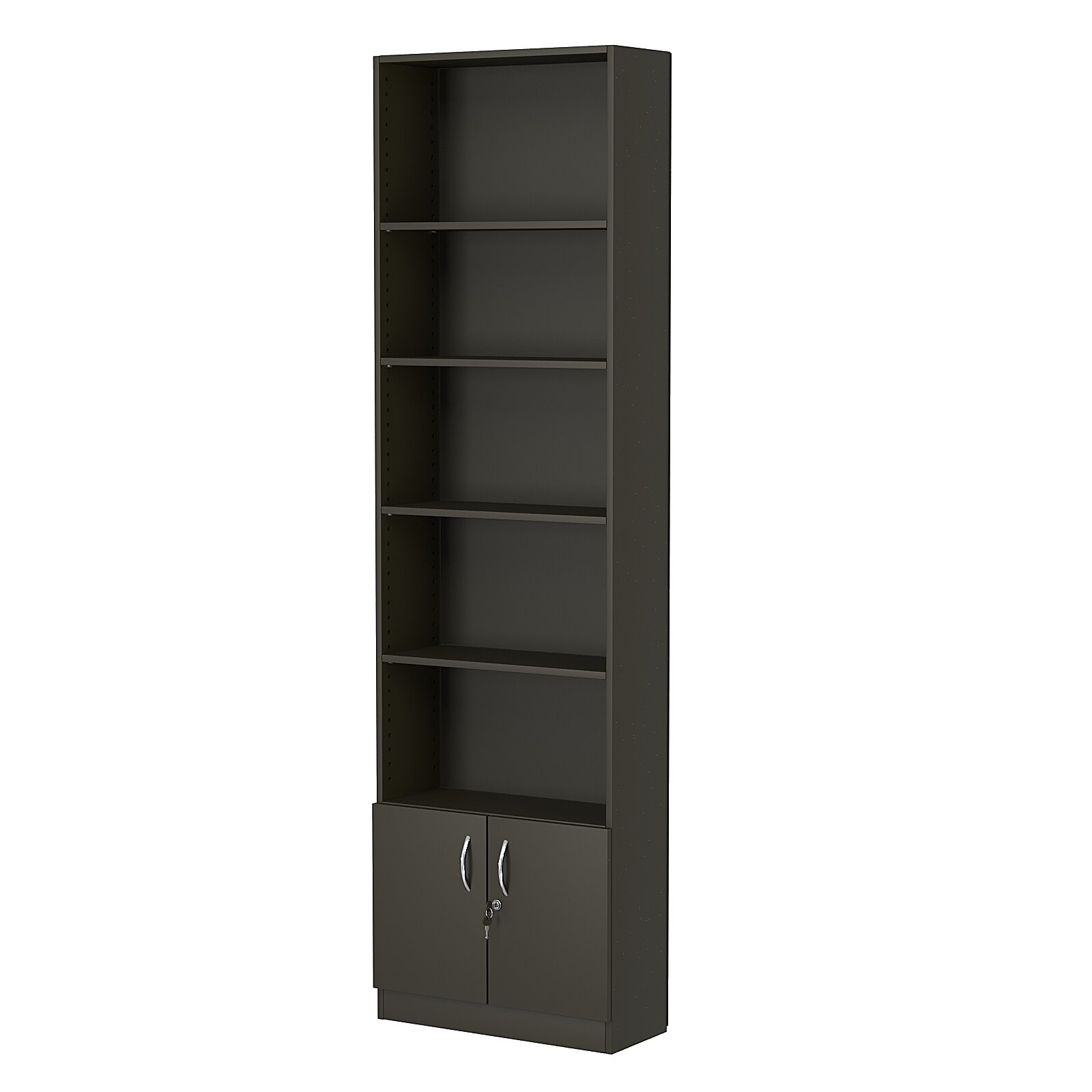 Стеллаж из ДСП с 4-мя полками 250x600 мм серии LEVEL-4 №4 (З/C - ДВП), Черный