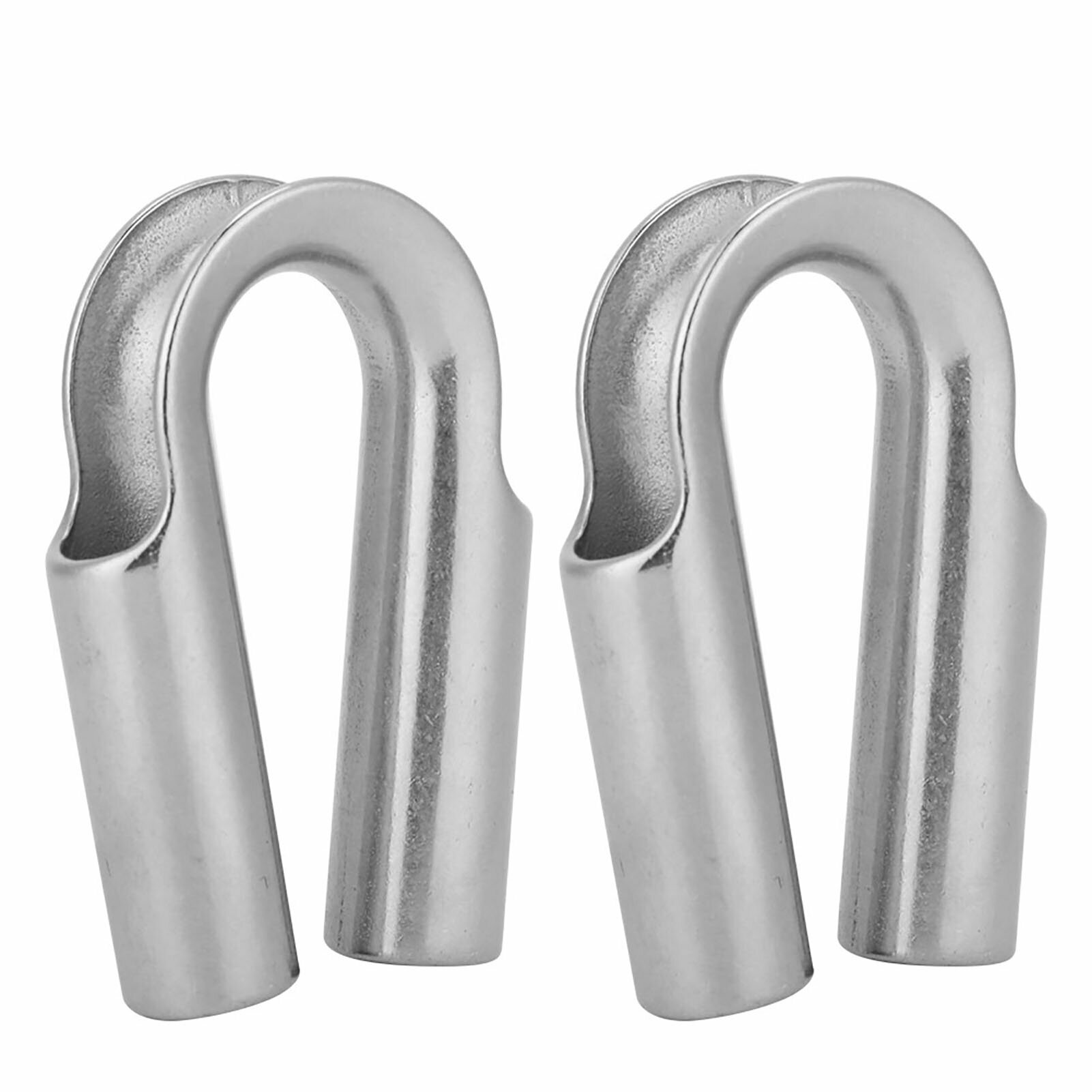 304 Stainless Steel Tube Thimble For Winch Rope Boating Accessories(8mm 2pcs)