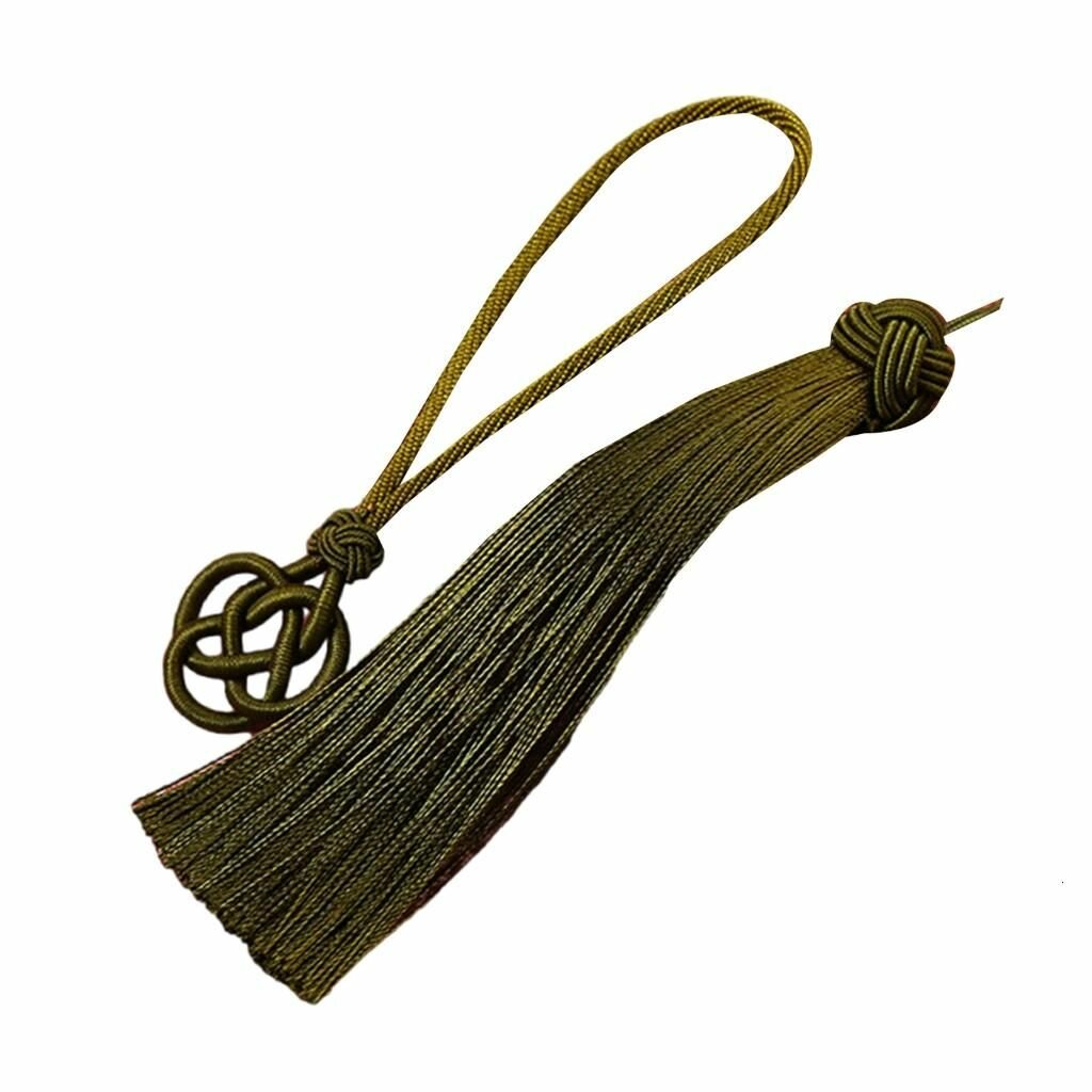 Декоративное подвесное ухо (китайский узел/двойные деньги, ананасовая шляпа, армейский зеленый)