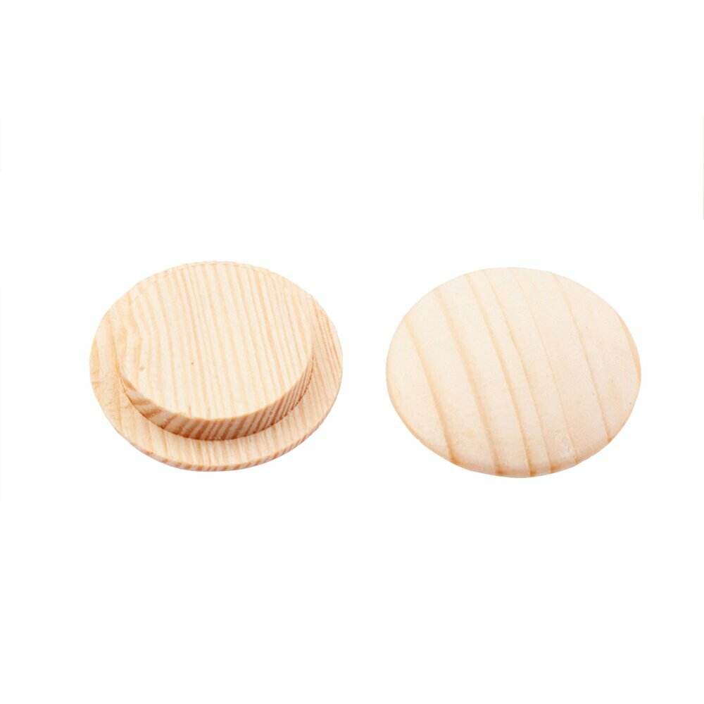 Заглушки ELEMENT для мебели, диаметр 15 мм, дерево, цвет "сосна", 8 штук