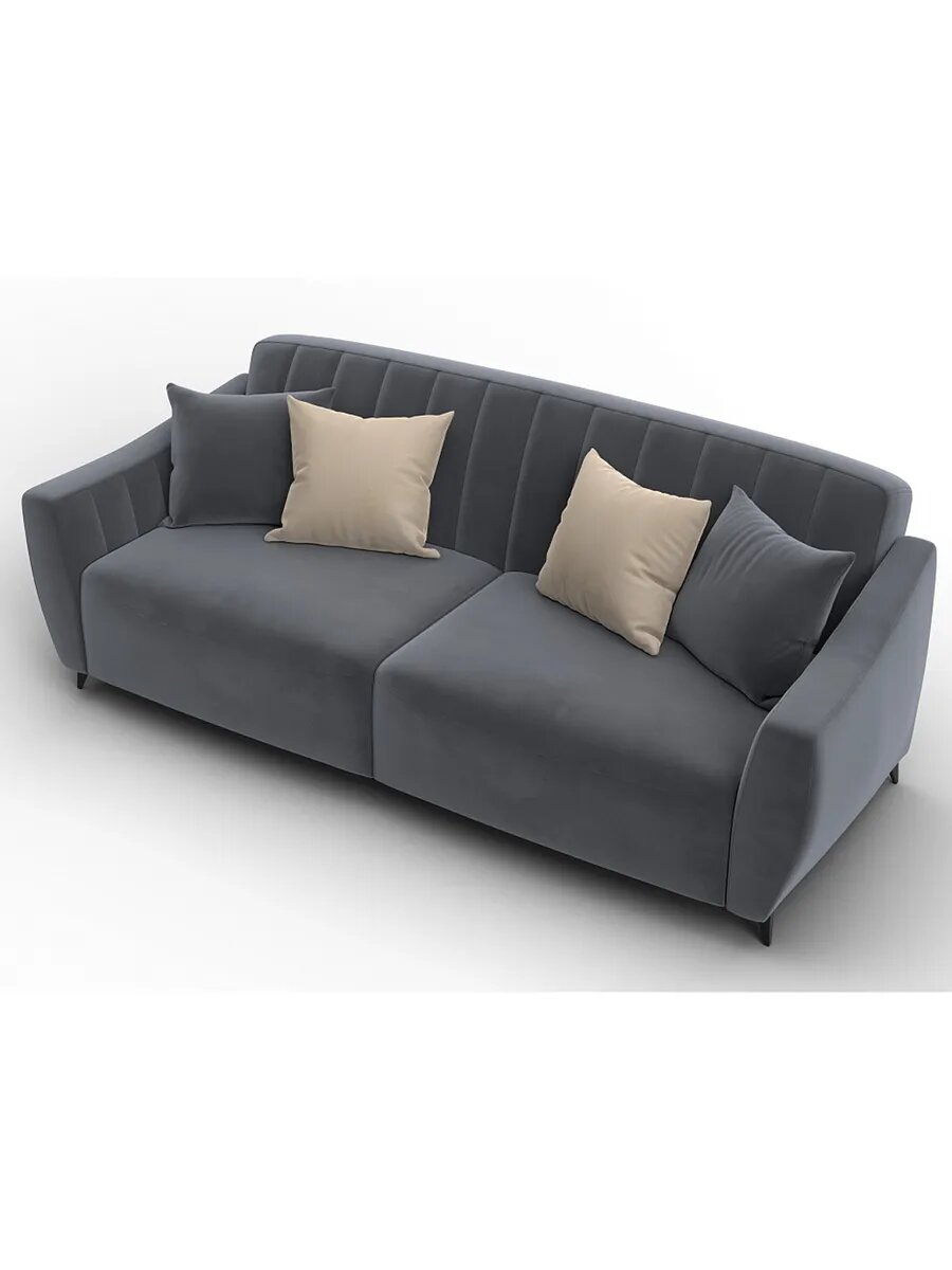 Офисный диван-книжка на ножках Монро, 227х95х86, с ящиком для белья, велюр