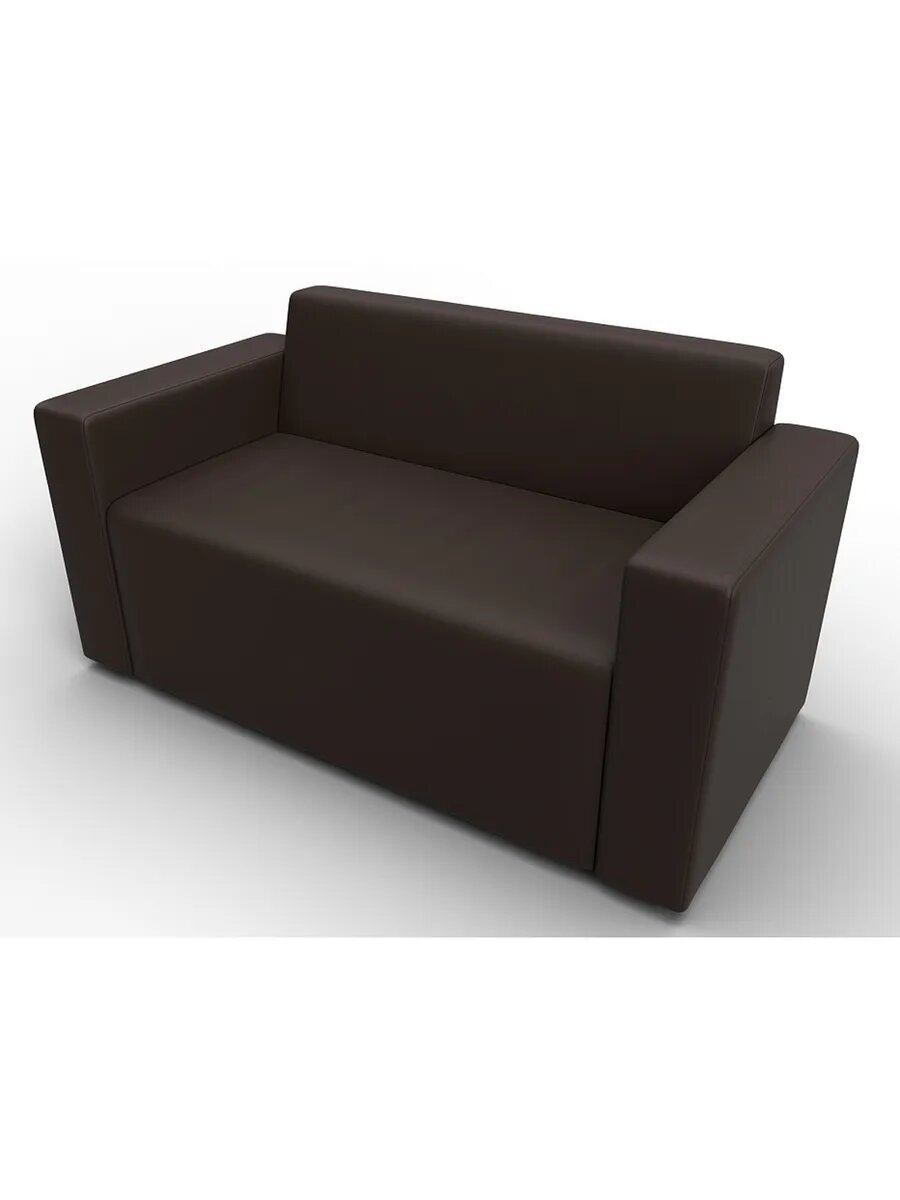 Маленький прямой диванчик для кухни Пальмира, 143х71х74 см, нераскладной, экокожа