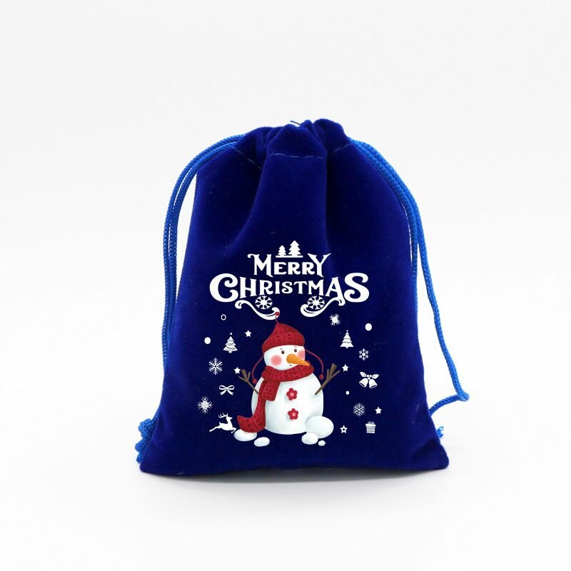 Подарочные мешочки из велюра - сапфировые сумки для яблок и конфет