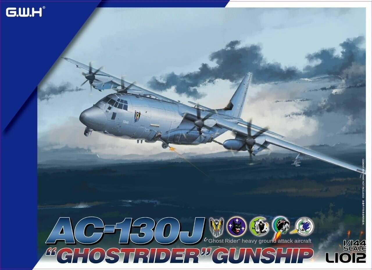 Great Wall L1012 1/144 AC-130J 'GHOSTRIDER' GUNSHIP Тяжелые наземные атаки сборная модель самолета
