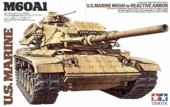 TAMIYA 35157 1/35 U.S Marine M60A1 сборная модель танка с реактивной броней