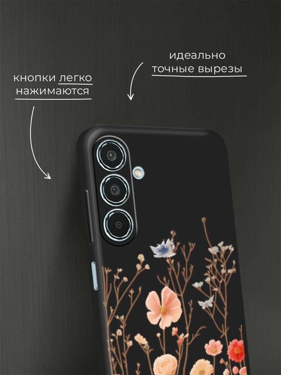 Чехол на Samsung Galaxy M35 / Самсунг М35 с принтом "Стеклянный лотос 2"