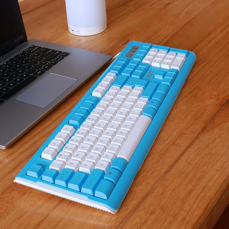 Бесшумный комплект клавиатуры и мыши Acer, проводной, с механическим ощущением, универсальный для настольных