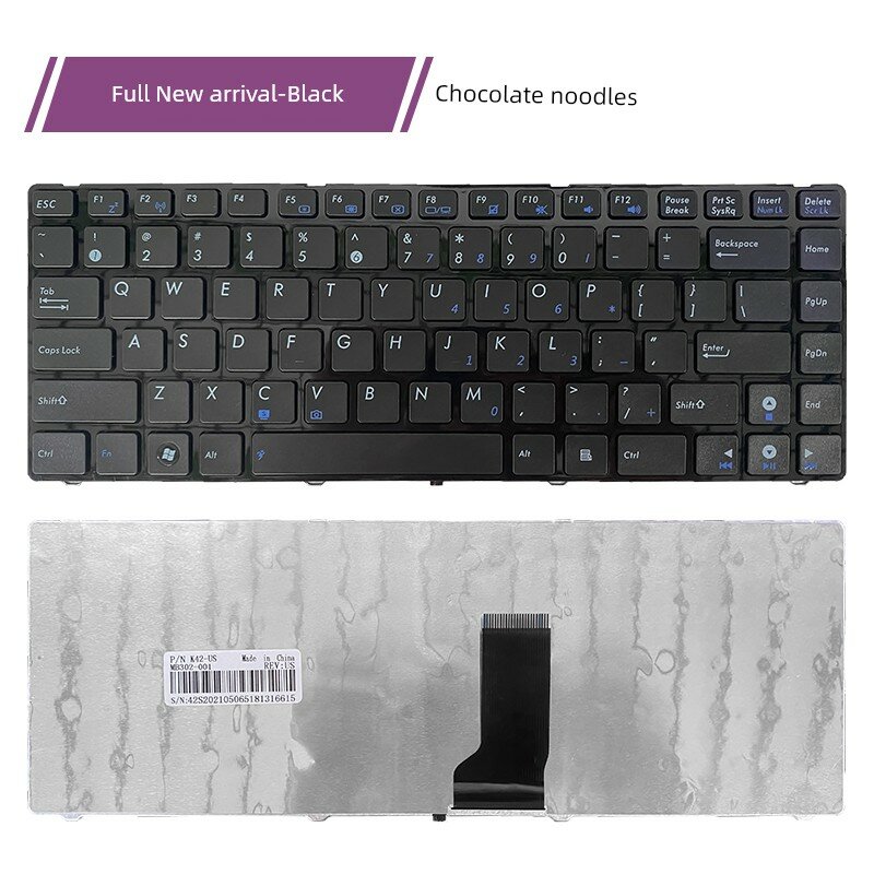 Подходит для клавиатуры ASUS X43S K42N A42JC A42F N43J N82JV X43E B43J X84L Совершенно новая шоколадная лапша