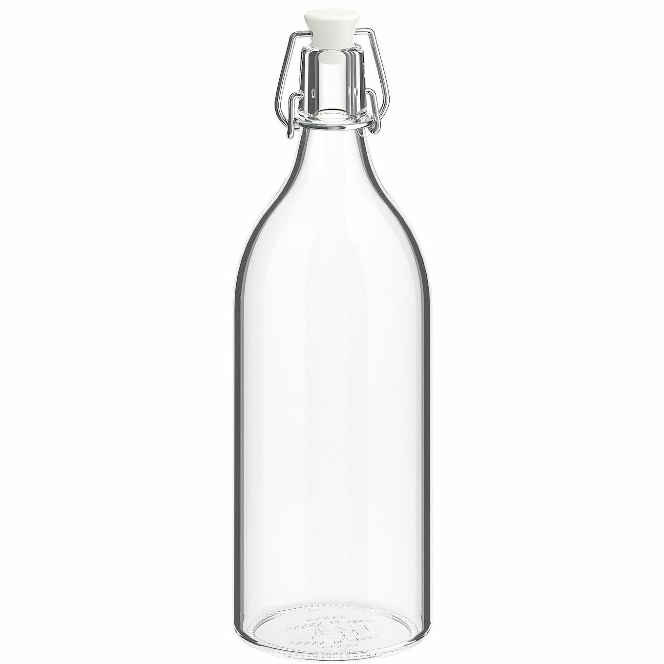 KORKEN Бутылка с пробкой IKEA, 1 л, прозрачное стекло (50372093)