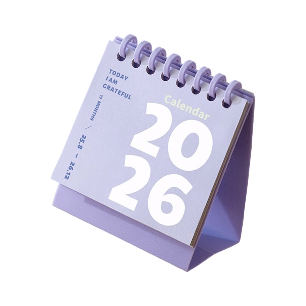 Настольный Мини-календарь-Памятка на 2026 Год-Фиолетовый