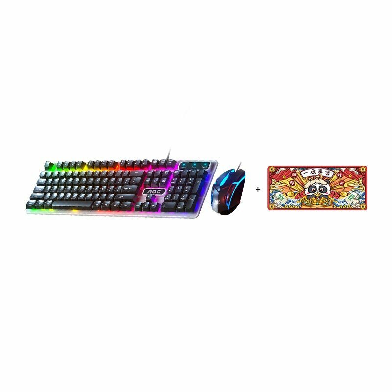 Набор клавиатуры и мыши AOC, multicolor, 5789365, высокая скорость отклика, RGB подсветка