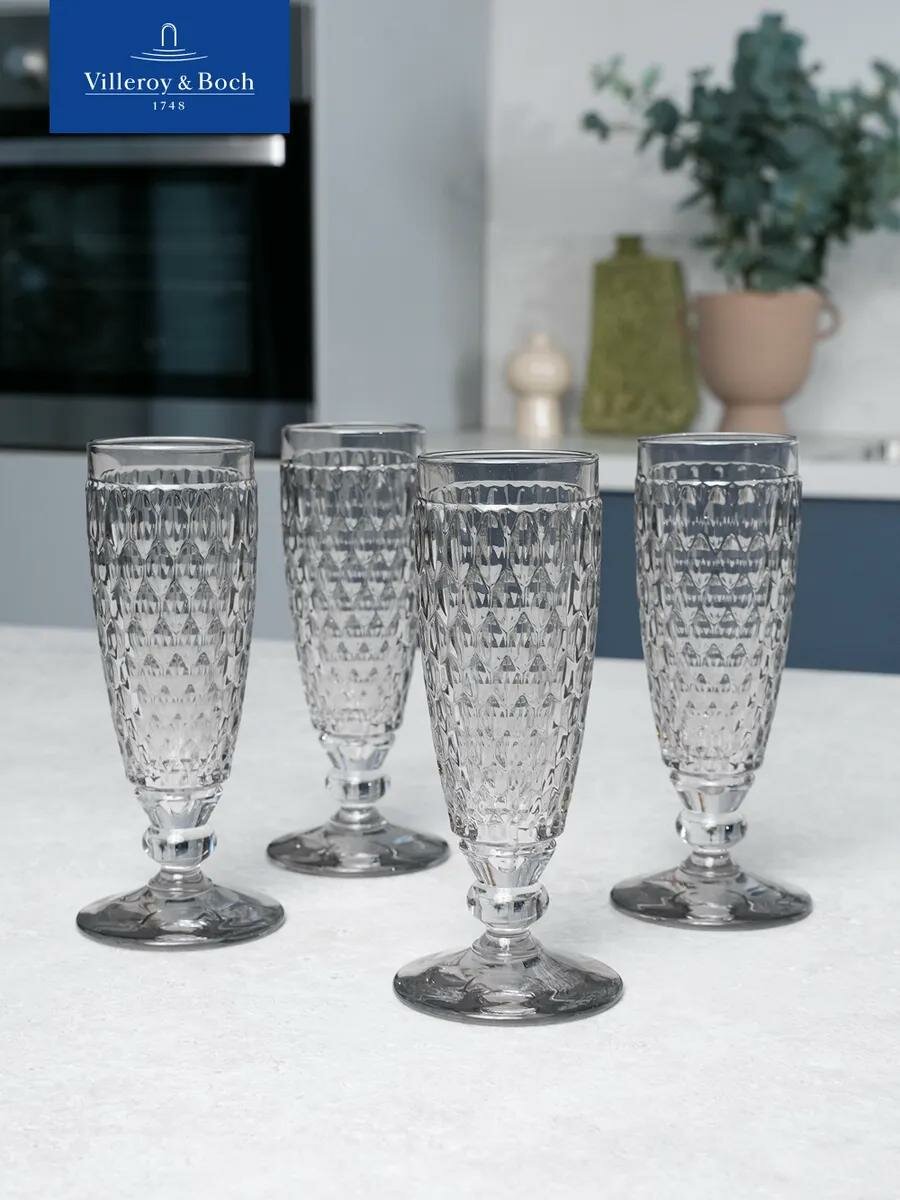 Набор бокалов для шампанского 120 мл, 4 шт, Boston Coloured smoke, Villeroy & Boch, Хрустальное стекло