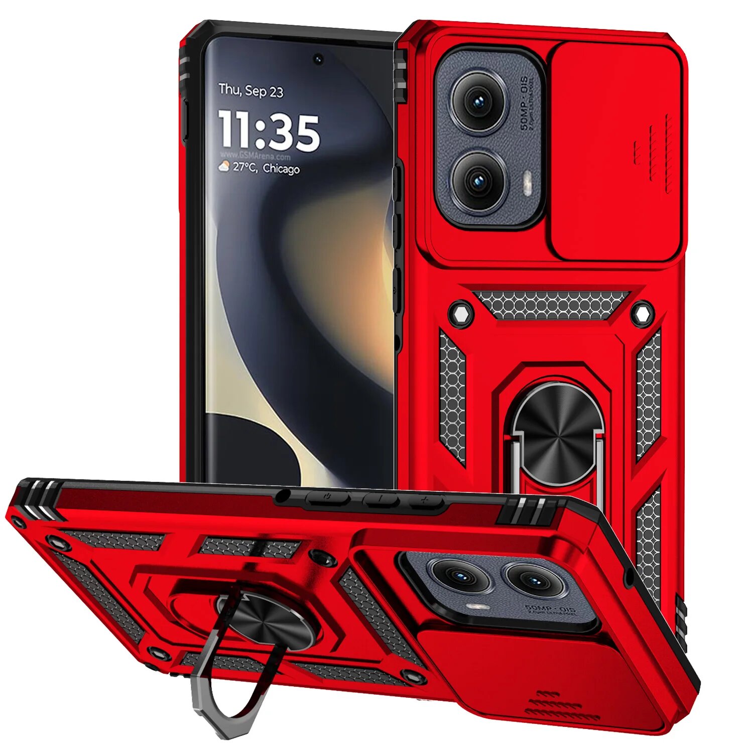 Чехол для объектива Motorola Edge 2024, чехол для Moto Edge 2024, Coque Fundas, магнитный держатель военного класса, задний бампер Motorola Edge