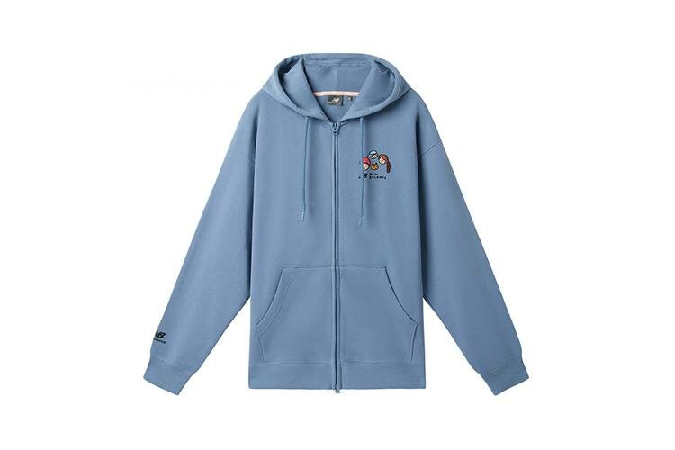 Куртка унисекс New Balance синяя, с капюшоном, водонепроницаемая, для активного отдыха XL EU