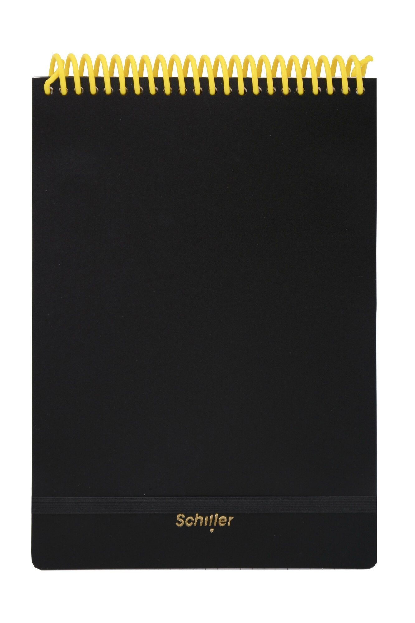 Блокнот в клетку А5 "Black", 80 листов, спираль, резинка, Schiller