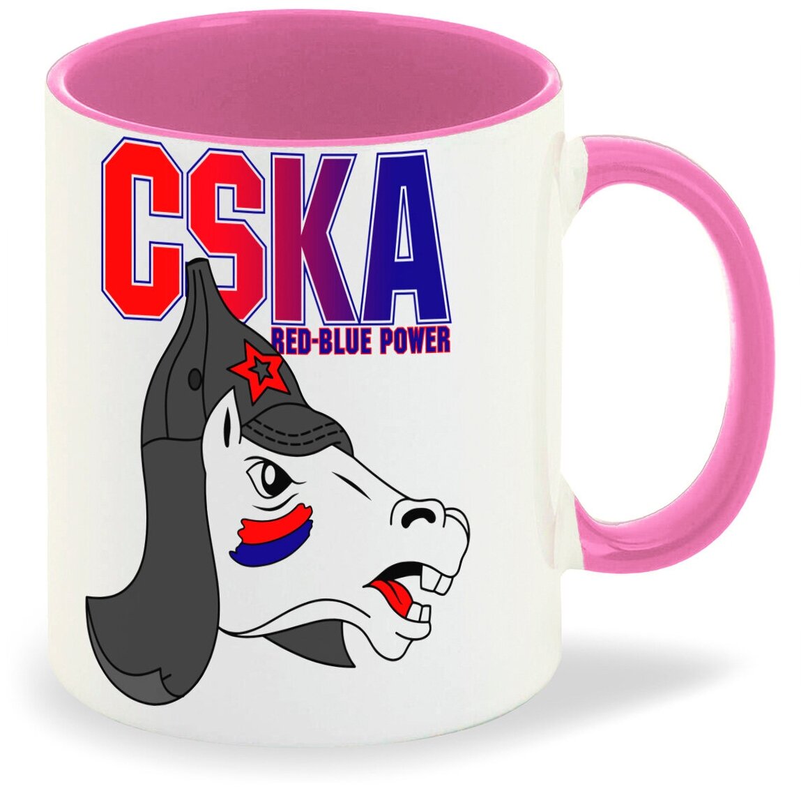 Кружка розовая CoolPodarok ЦСКА