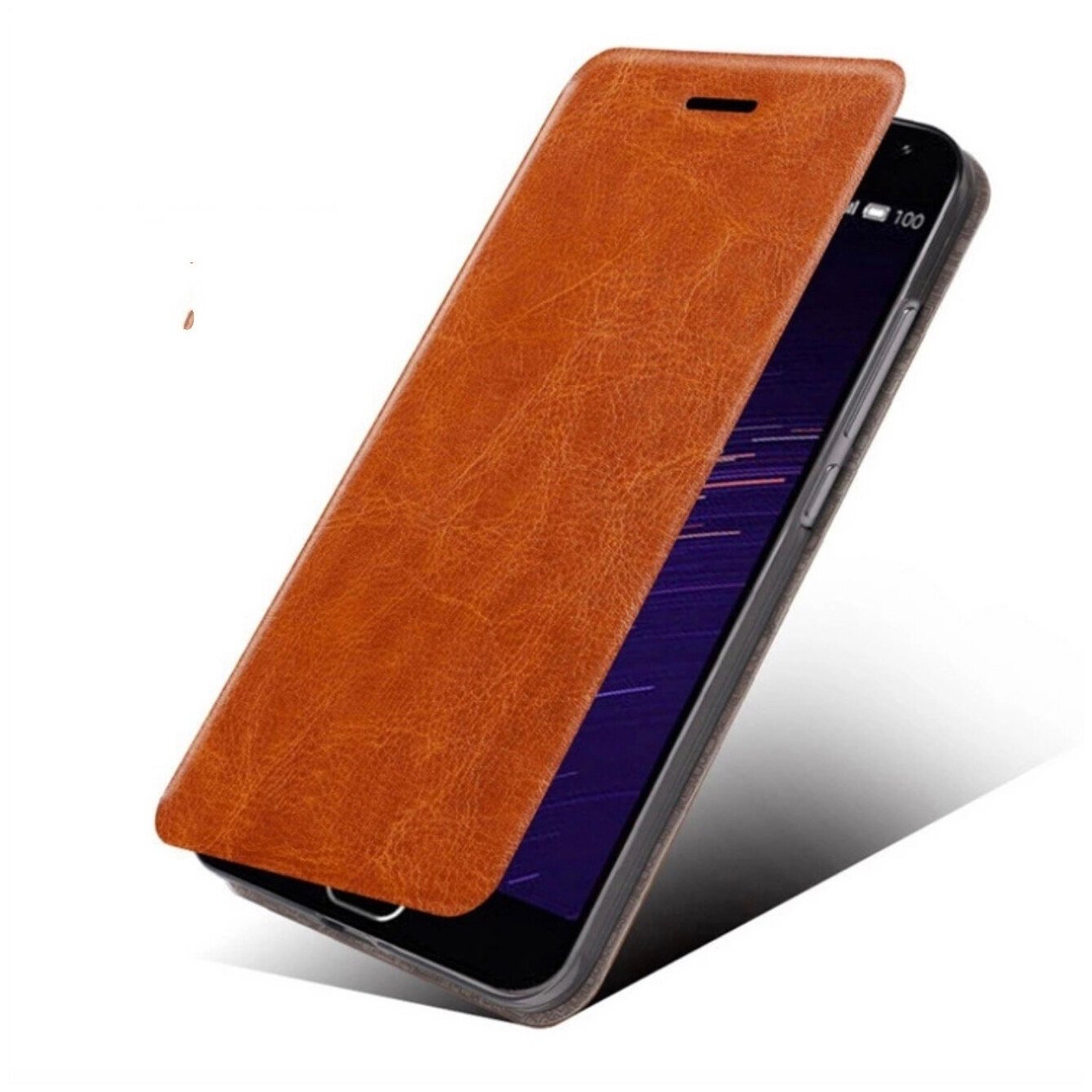 Чехол-книжка Чехол. ру для LG Google Nexus 5X 5.2 водоотталкивающий с мульти-подставкой на жесткой металлической основе коричневый