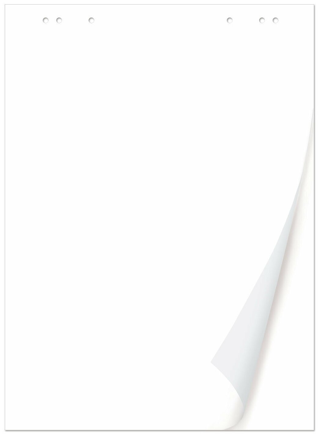 Блокнот для флипчарта плотный 80 г/м2, BRAUBERG, 67,5х98 см, 50 листов, белый (чистый), 128648