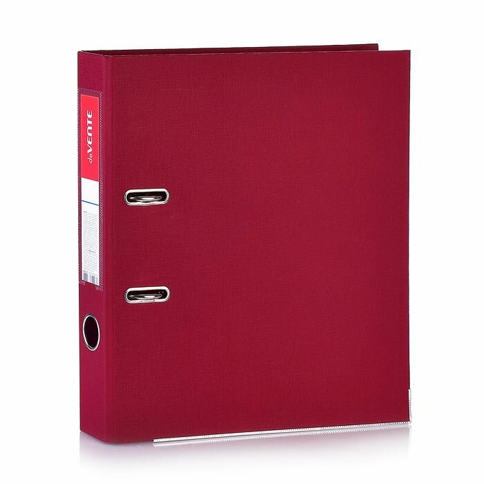Папка с арочным механизмом deVENTE Бордовая, A4, 50 мм, PP, разобранная, металлическая окантовка, карман (3093327)