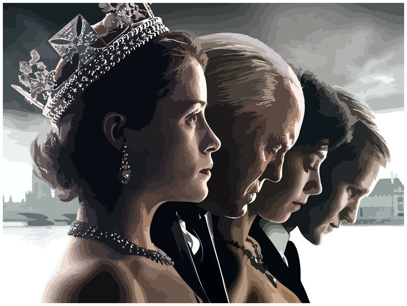 Картина по номерам на холсте Корона - 609