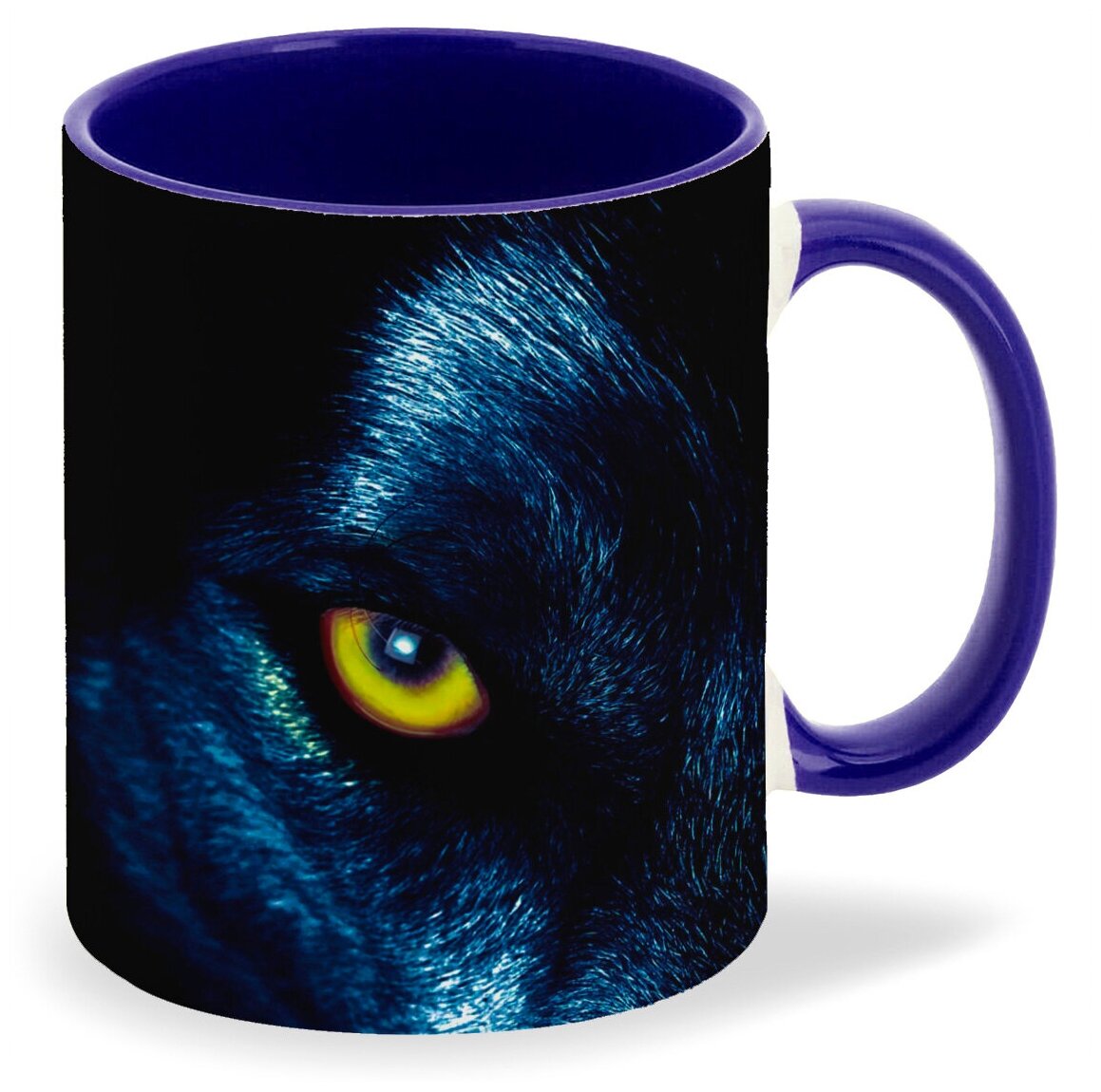 Кружка синий CoolPodarok Волчьи глаза