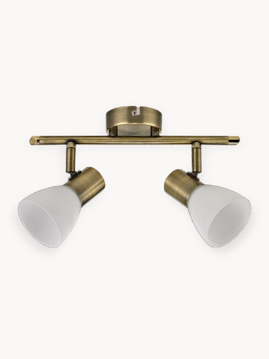 Спот поворотный Inspire City 2 лампы 12 м² цвет античная бронза