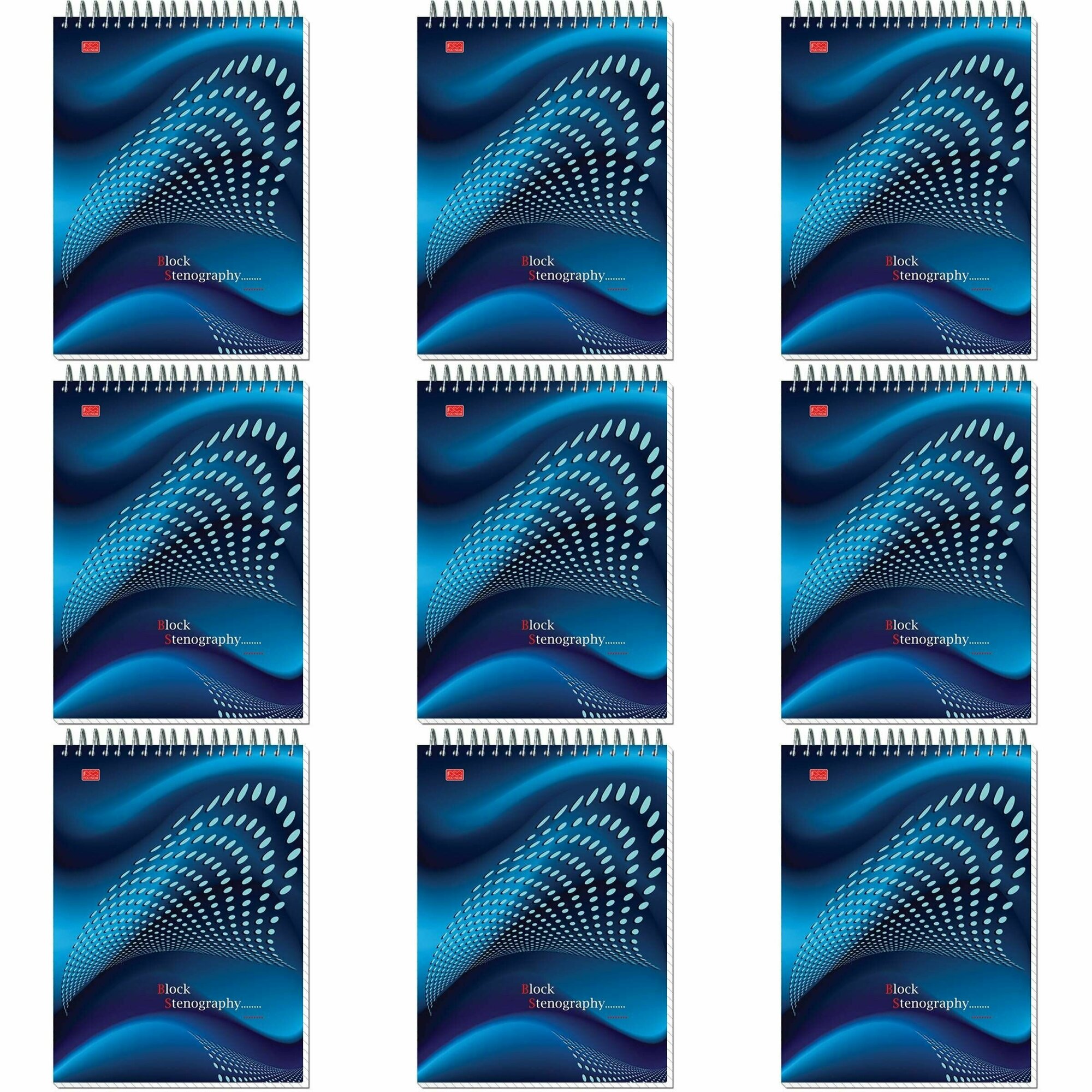 Attache Блокнот на спирали Stenography, А5, 60 л, клетка, 9 шт