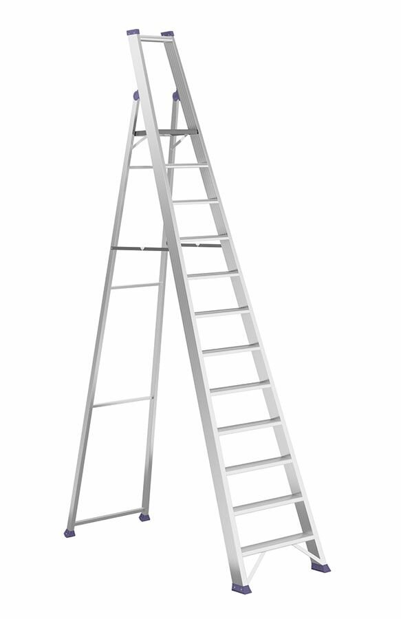 Профессиональная Стремянка Svelt Regina-12, Рабочая Высота 4.77 М, Нагрузка 150 Кг.