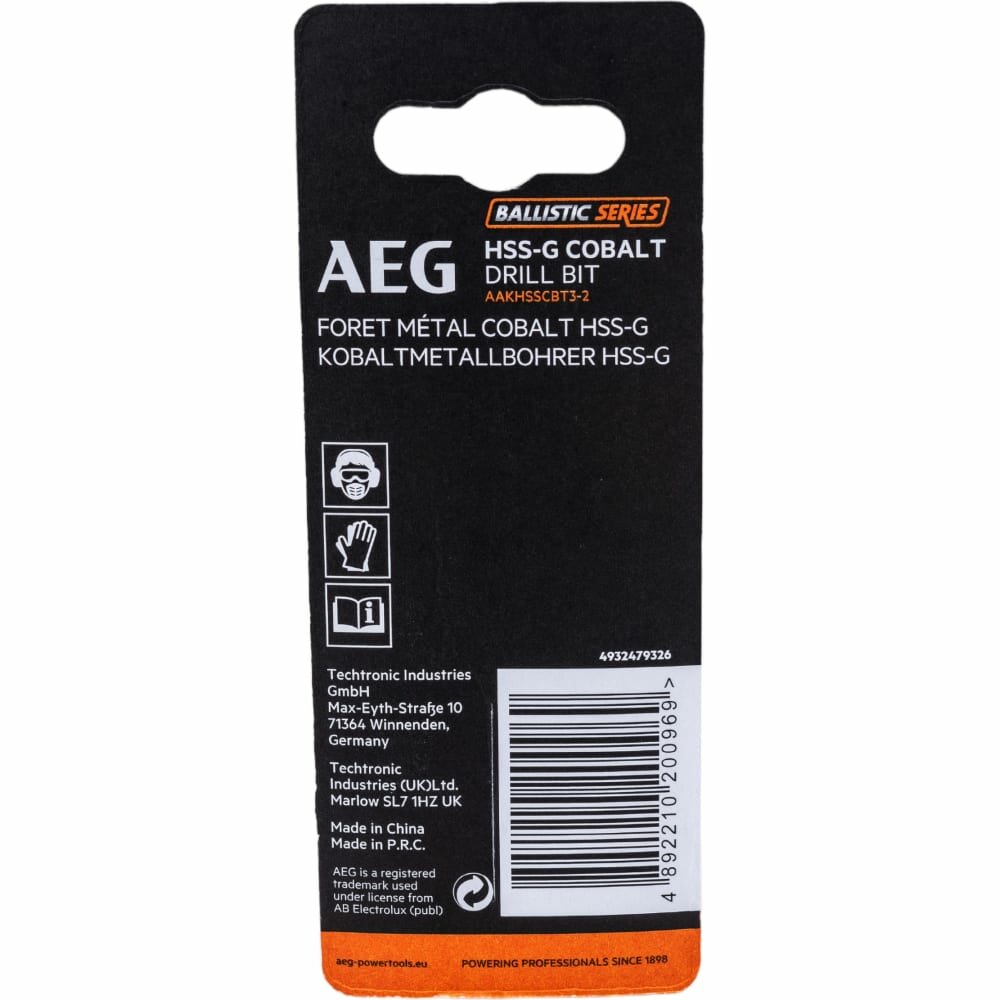 Сверло по металлу HSS-Co (3.2х36х65 мм) AEG AAKHSSCBT3-2 4932479326 — фото 1