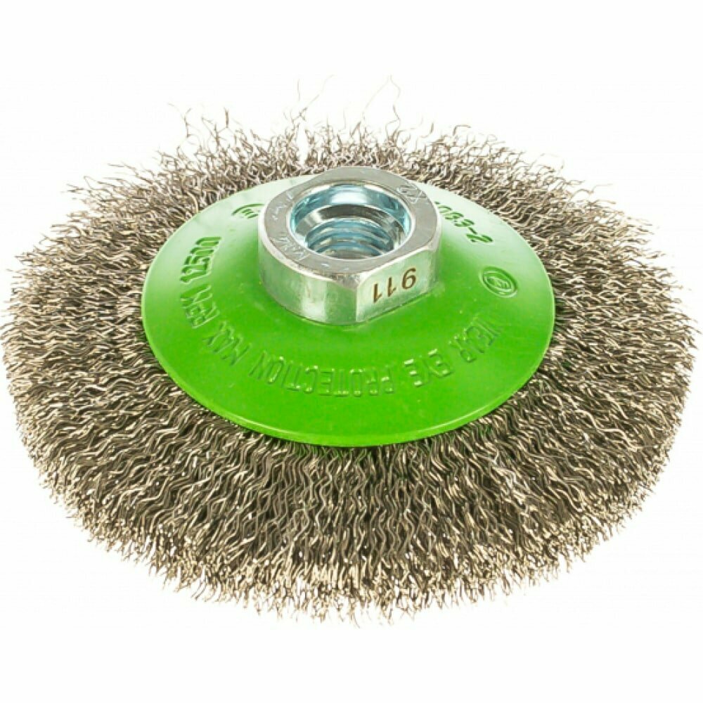Щетка коническая (100 мм; М14) INOX Bosch 2608622108, с помощью УШМ