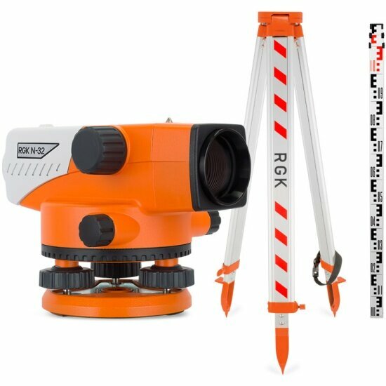 Оптический нивелир Rgk N-32 + штатив S6-N + рейка AMO S4