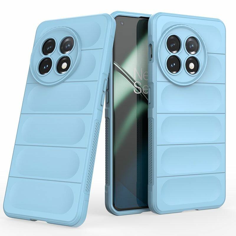 Противоударный чехол Flexible Case для OnePlus 11 голубой