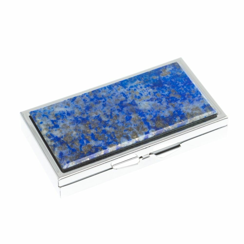 Таблетница на 7 отделений камень афганский лазурит цвет серебро 126726