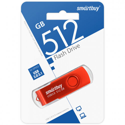 USB флешка Smartbuy 512Gb Twist red USB 3.0