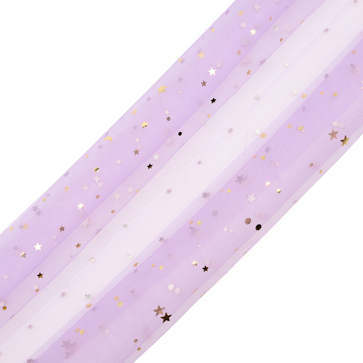 Фатин ткань с блестками, 50х50 см, для шитья и рукоделия (сиреневый)