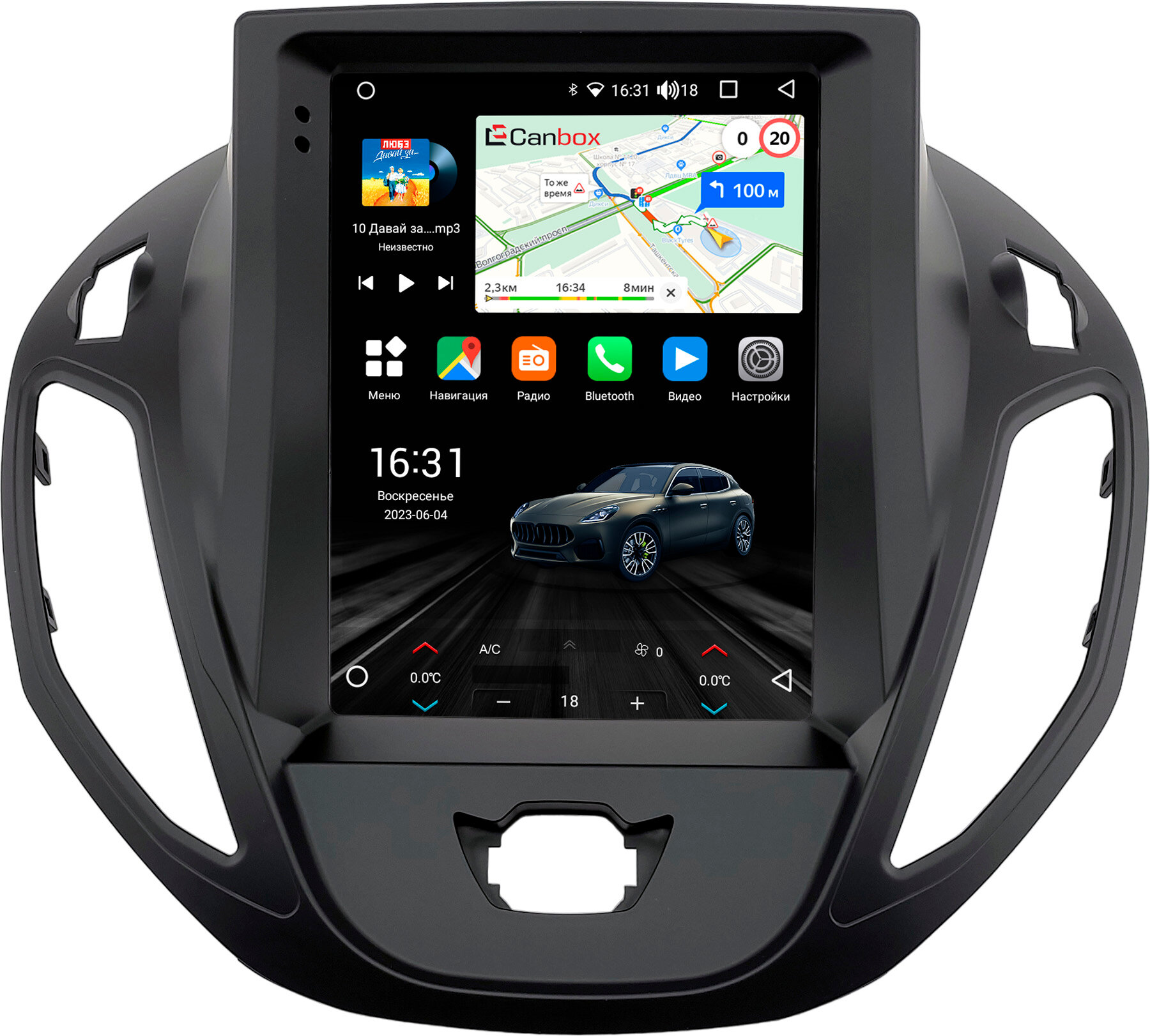 Штатная магнитола Ford Tourneo Custom, Transit Custom (2012-2023) Canbox M-Line (Tesla) 9.7" 2/32 5620-1312-162 Android 10 (4G-SIM, DSP, QLed)