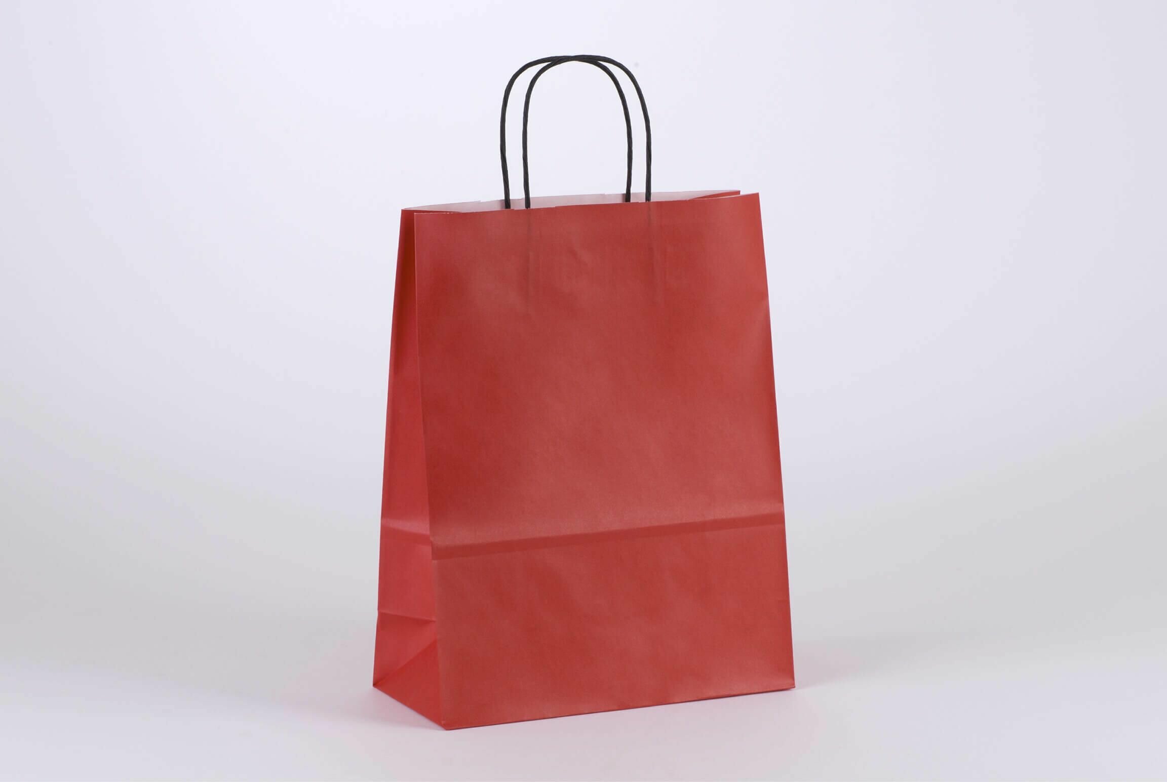 Пакет 2 шт. Toptwist бордовый, ребреный крафт, крученые ручки,240х310х110 арт.60