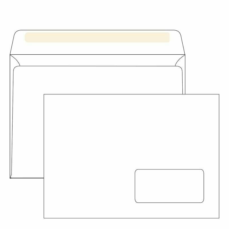 Конверт Драйв Директ С5 (162х229), окно 45х90 мм, декстрин, кор.1000 шт.