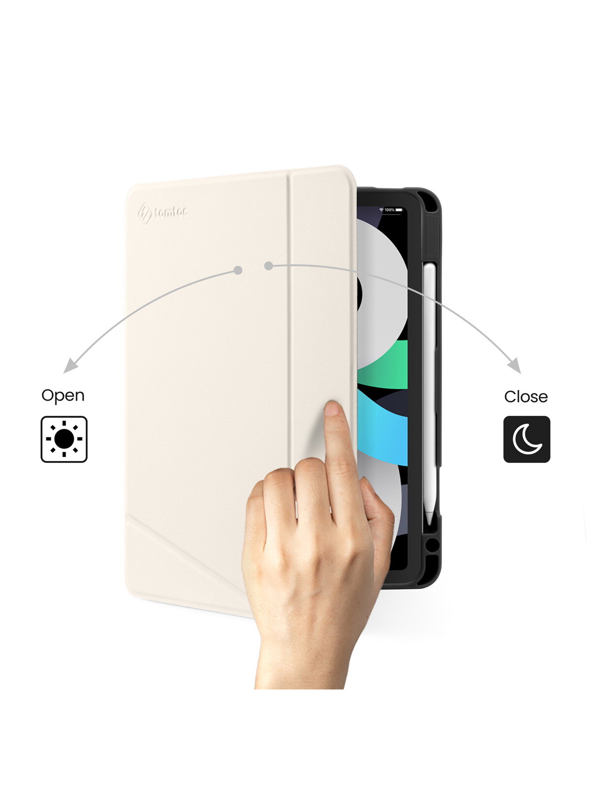 Tomtoc Tablet чехол Inspire-B50 3-Mode case iPad Air 10.9 (2020/22 4/5 Gen) White