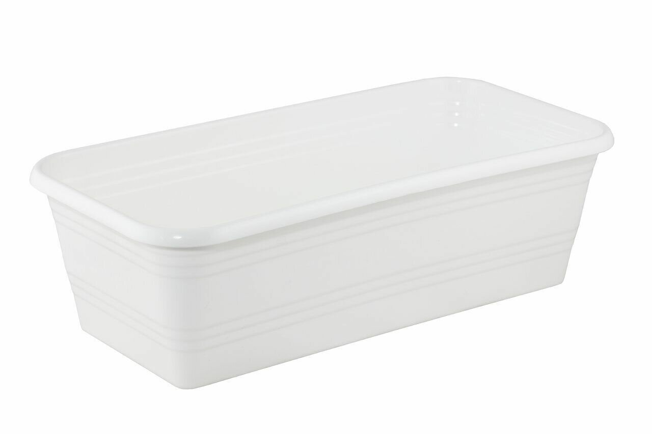 Ящик для рассады без поддона 390*195*120 белый, декор