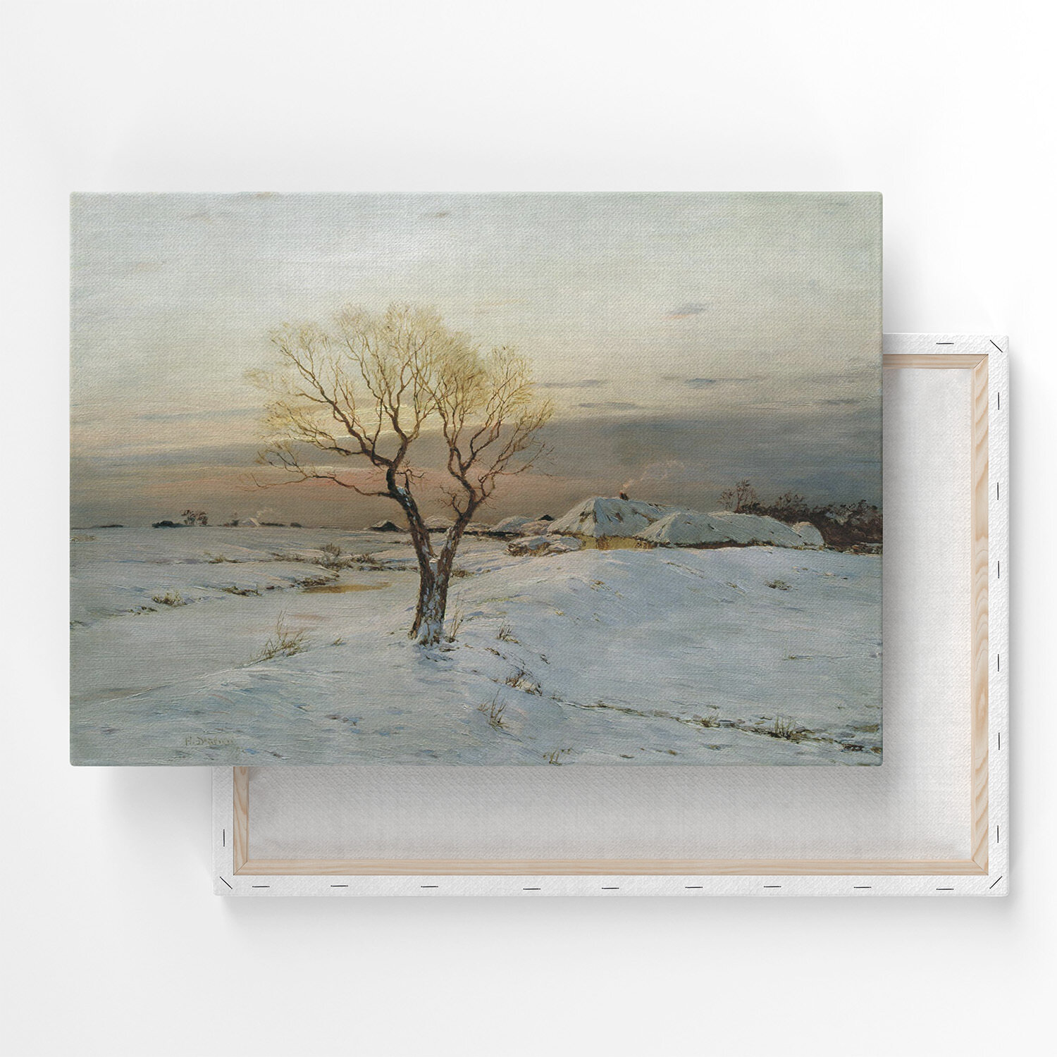 Картина на холсте, репродукция / Николай Дубовской - Морозное Утро, 1894 / Размер 30 x 40 см