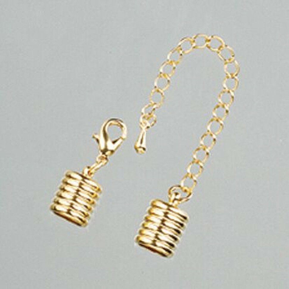 Efco 2186395 Застежка-карабин с цепочкой металлический, золотистый, тип спираль, 10 мм