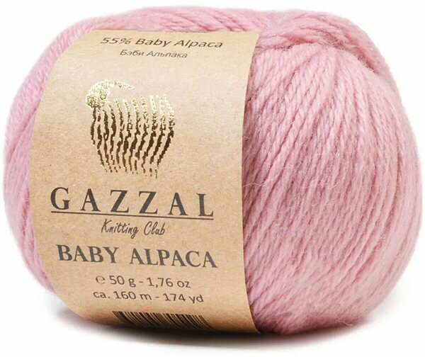 Пряжа Gazzal BABY ALPACA 46007 розовый (5 мотков)