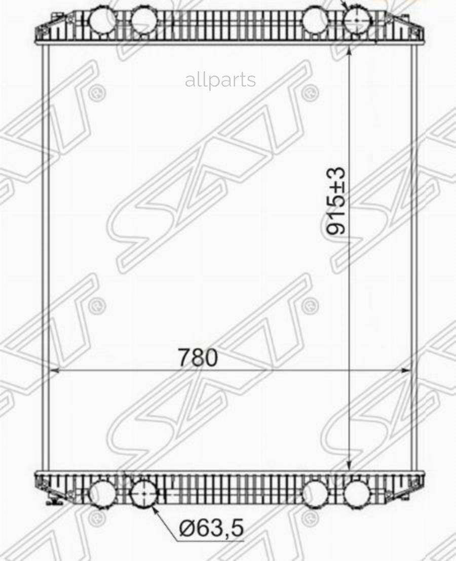 SAT FR0002 Радиатор Freightliner Century Class 97-