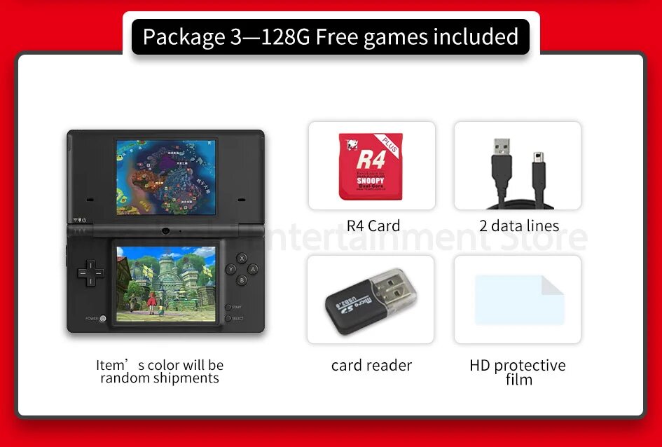Портативная игровая консоль DSi 128 Гб, Package 3-128Gb