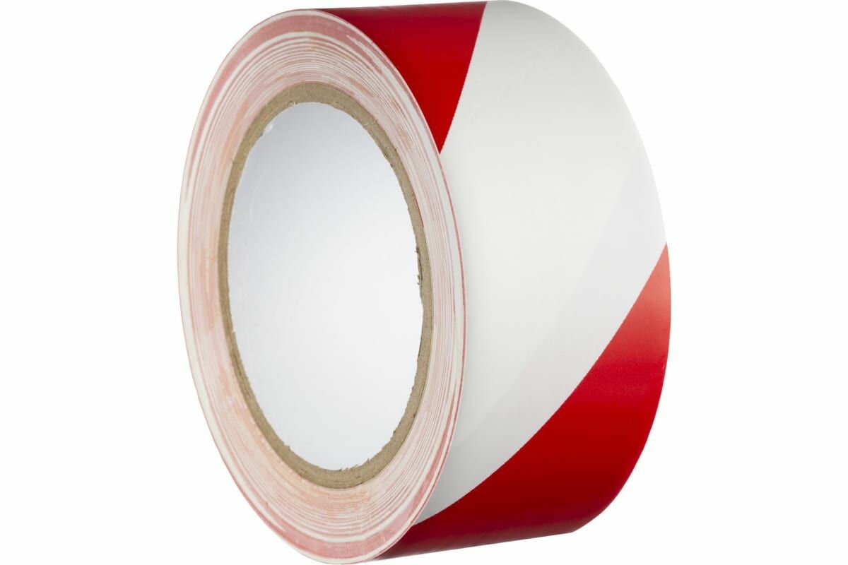 ПВХ лента для разметки Mehlhose GmbH толщина 150 мкм, цвет красно-белый, 50 мм х 33 м KMSY05033