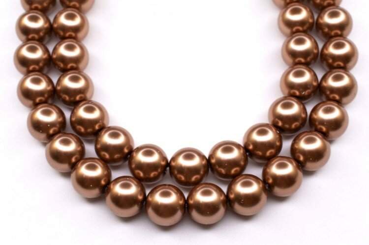 Жемчуг Preciosa Maxima, цвет bronze, 10мм, 704-095, 5шт