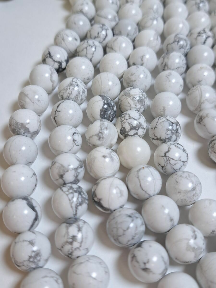 Бусины говлит, натуральный камень, для рукоделия, для творчества, для браслетов, для украшений, 8 мм